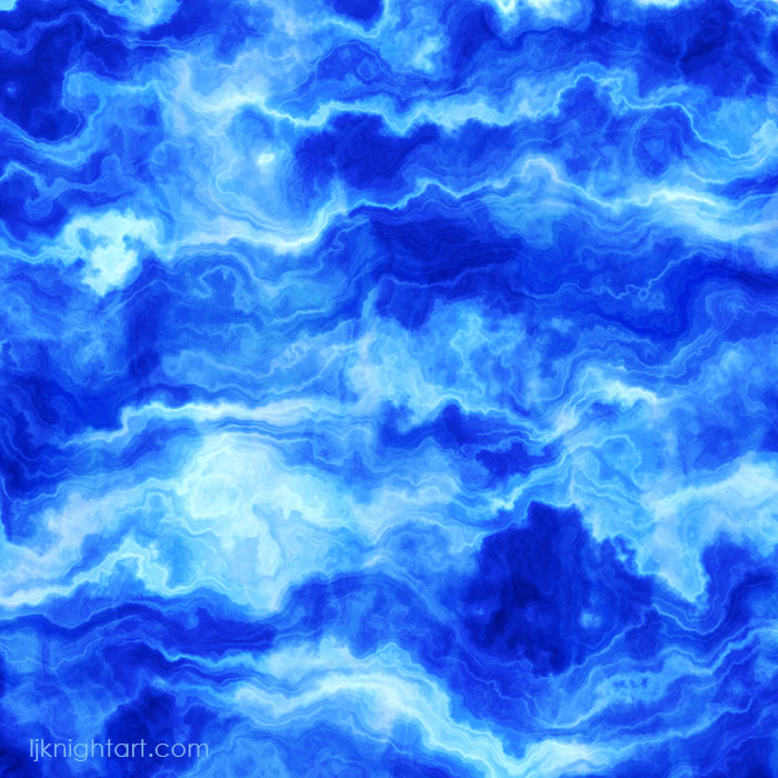 Blue Wavy Abstract | L.J. Knight Art