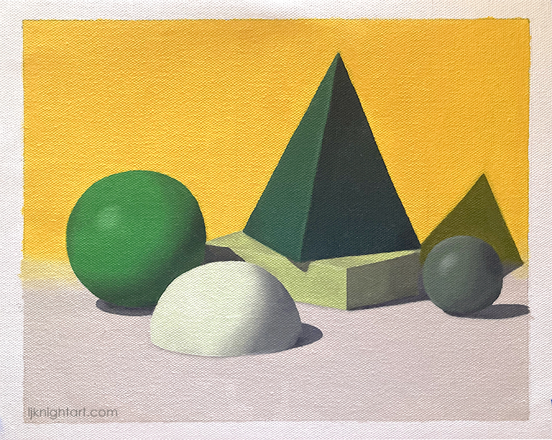 Geometric Shapes Painting Exercise – Block 3 #14 | L.J. Knight Art