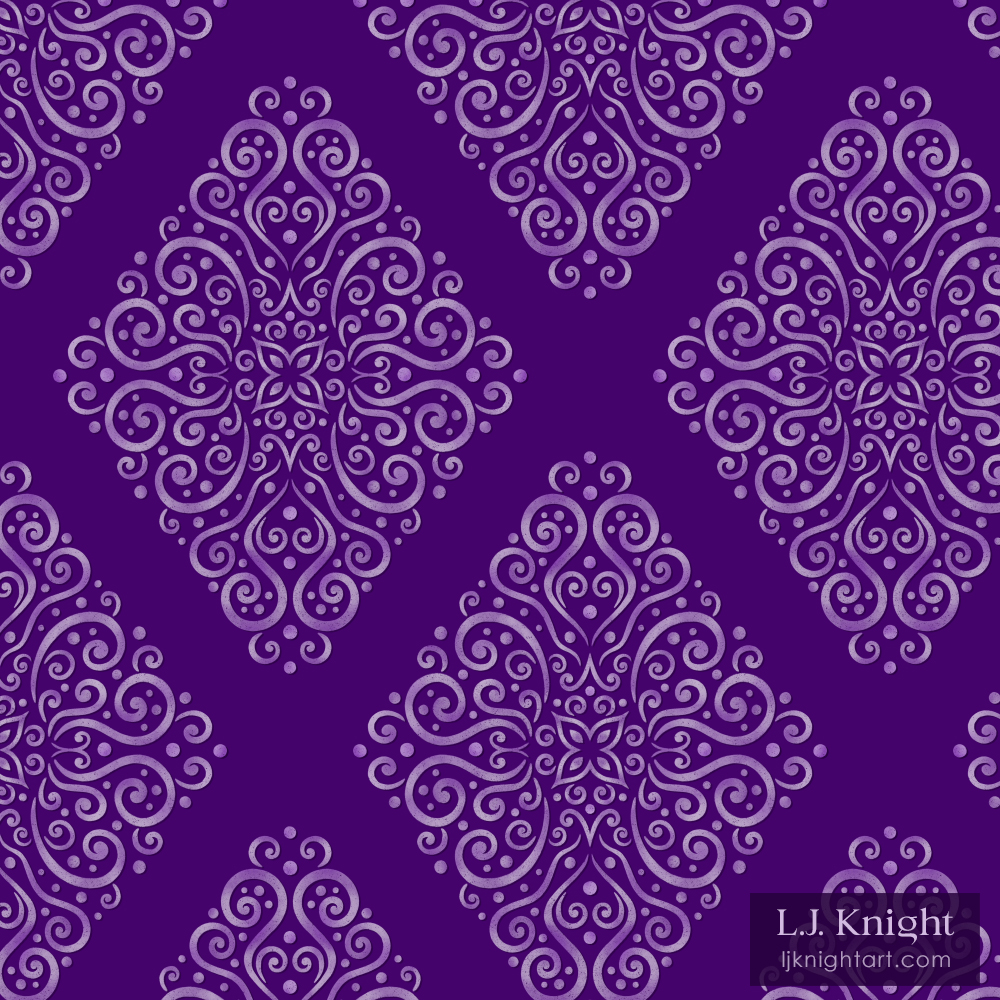 Ornamental Boho Diamond Pattern | L.J. Knight Art